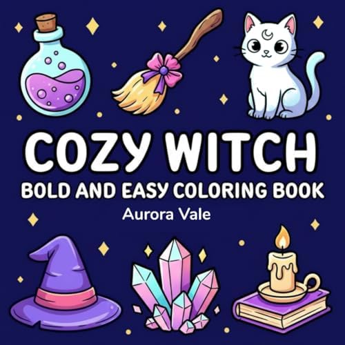 Amazon.fr - Cozy Witch: A Bold and Easy Coloring Book for Adults and ...