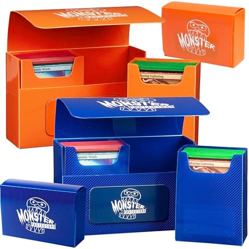 Amazon.com: Monster Protectors Magnetic Double Deck Box 2 Pk - Blue ...