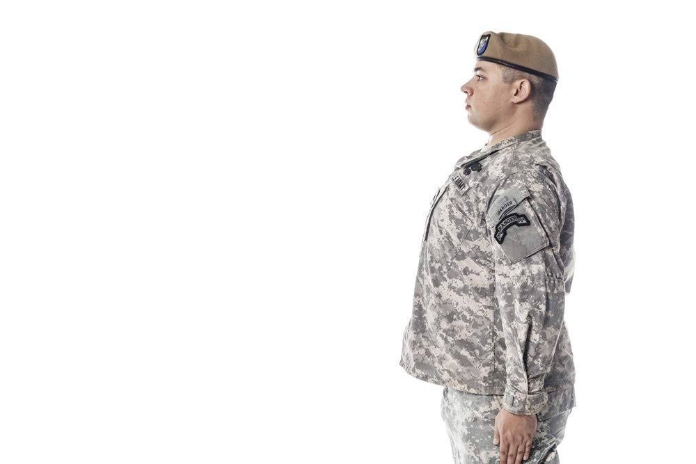 Soldier Standing At Ease