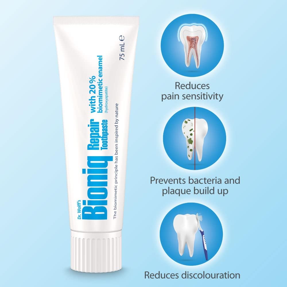 Dr. Wolff’s Bioniq Repair Toothpaste | Fluoride Free with Biomimetic ...