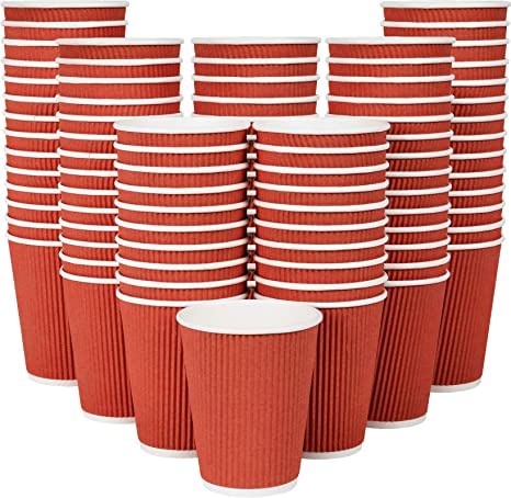 Adx Packaging Red Ripple Paper Cups 240 ML Uses in Coffee Tea ...
