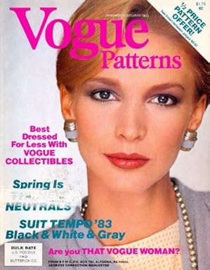 VOGUE PATTERNS magazine January / February 1983 (Fashion, sewing, Best ...