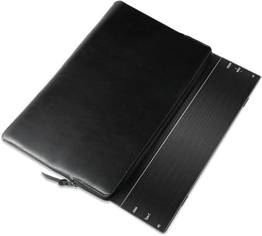 Amazon.com: Portable Monitor Case 15.6 Inch, AZMIOR Leather Protective ...