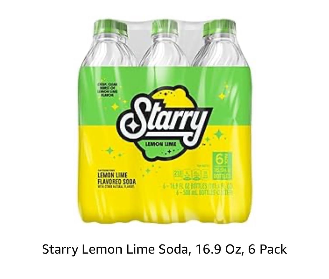 Amazon.com : Starry Lemon Lime Soda, 16.9 Oz, 6 Pack : Health & Household