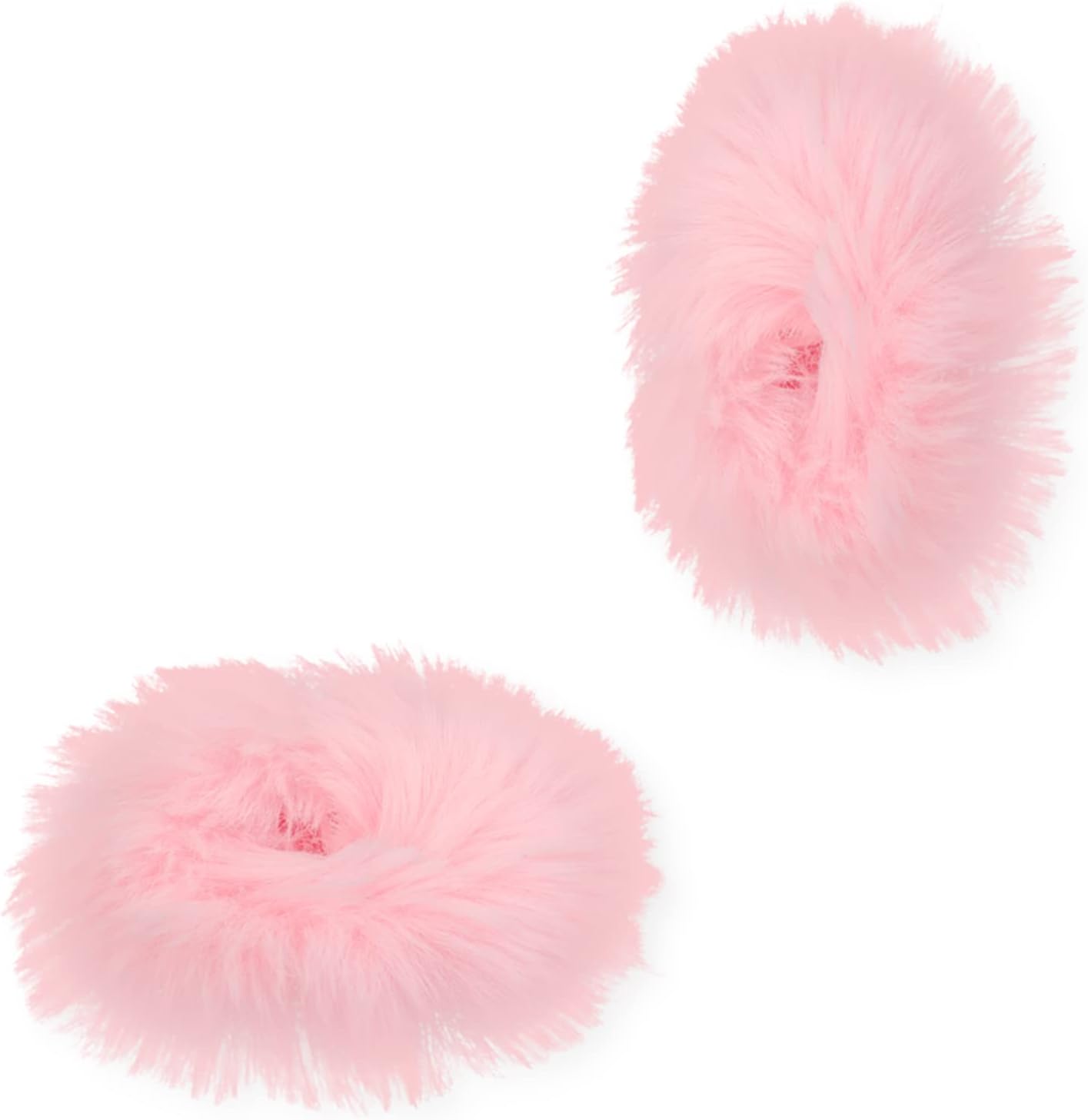 Amazon.com : 2pcs Pom Pom Elastic Hair Ties - Flurry Ball Ponytail ...