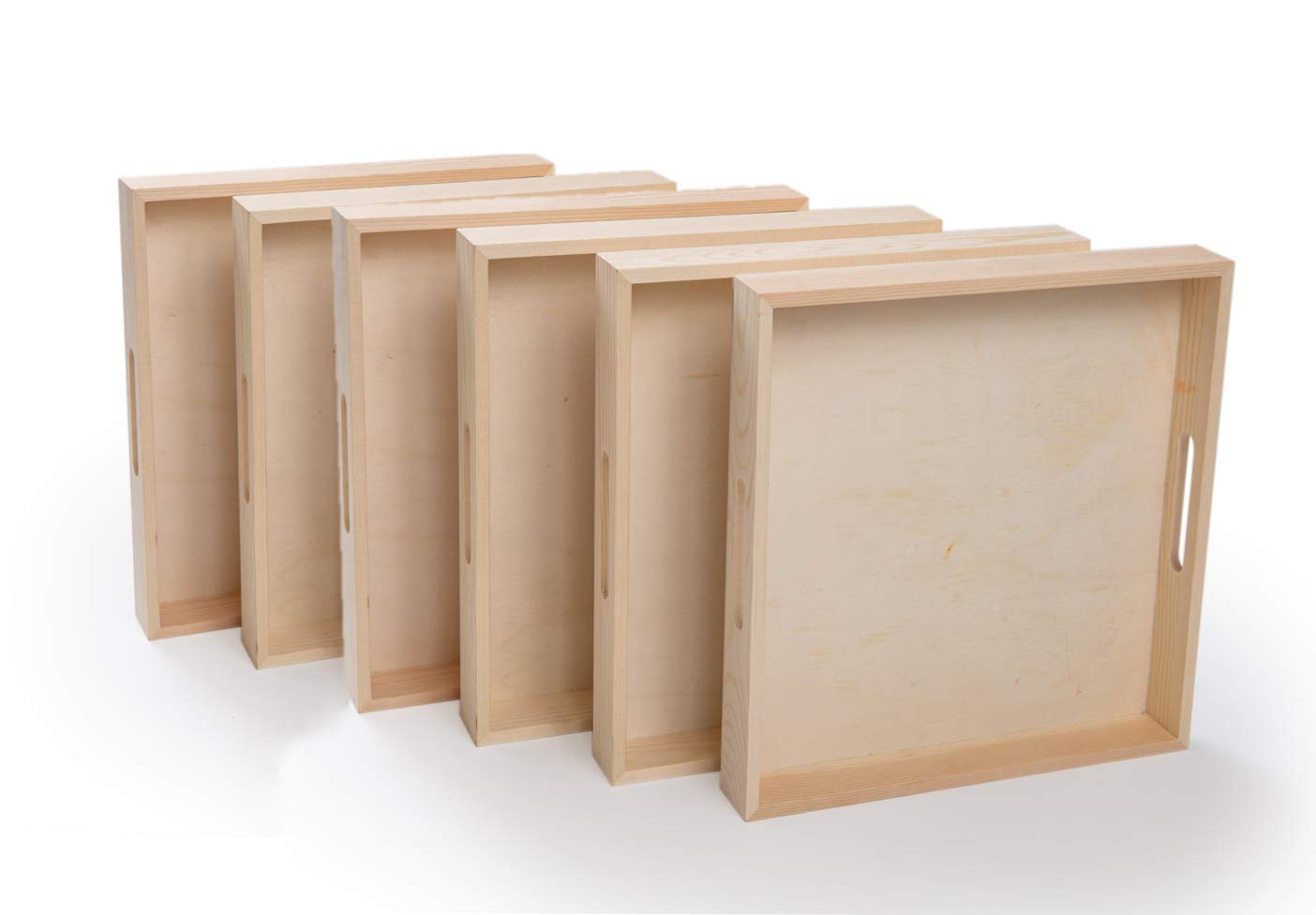 Buy Wooden Living - Wood Tray/Wooden Trays | Square Serving Boxes with ...