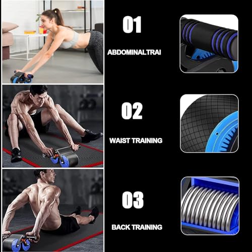 Automatic Rebound Abdominal Wheel,Abs Roller Exercise Wheel with Thick ...