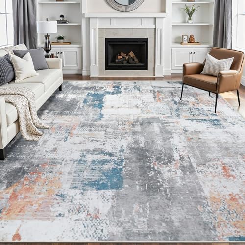 Amazon.com: BYYVOO 8x10 Abstract Area Rugs - Washable Non-Slip Area Rug ...