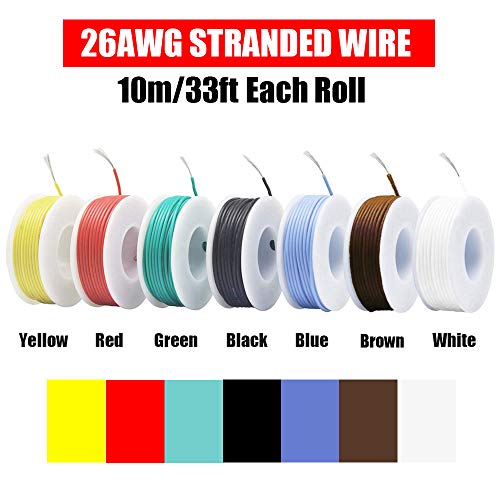 Snapklik.com : DAOKI 26AWG Hook Up Wire Kit 26 Gauge Silicone Wire 300V ...