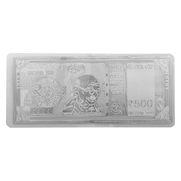 Altrona Pure Silver Currency Note of 500 Note with 999 Purity for Gift ...