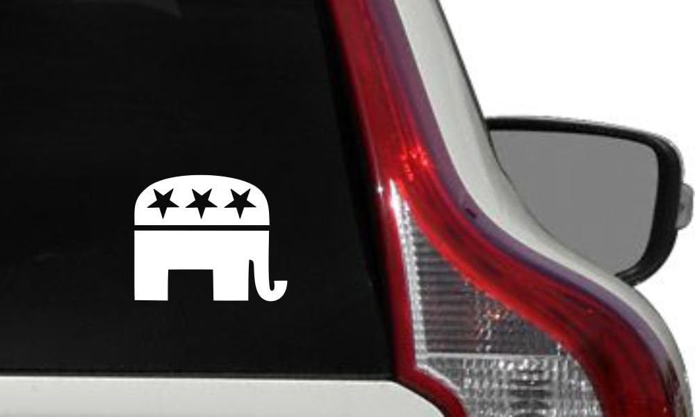 Amazon.com: Republican Logo Car Vinyl Sticker Decal Bumper Sticker for ...