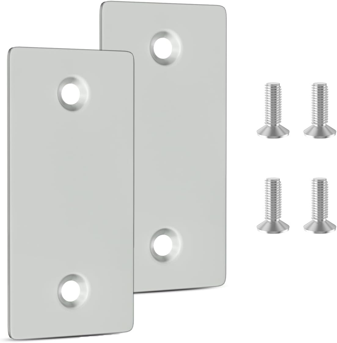 Weysat 8 Pcs 1" x 2-1/4" Door Edge Hole Filler Plates with Double Sided ...