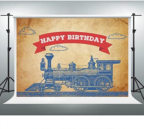 Amazon.com : GYA 7x5ft Stream Train Party Theme Backdrop for ...