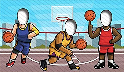 Amazon.com: Basketball Hole in Face Banner, Face Cutout, Party Selfie ...