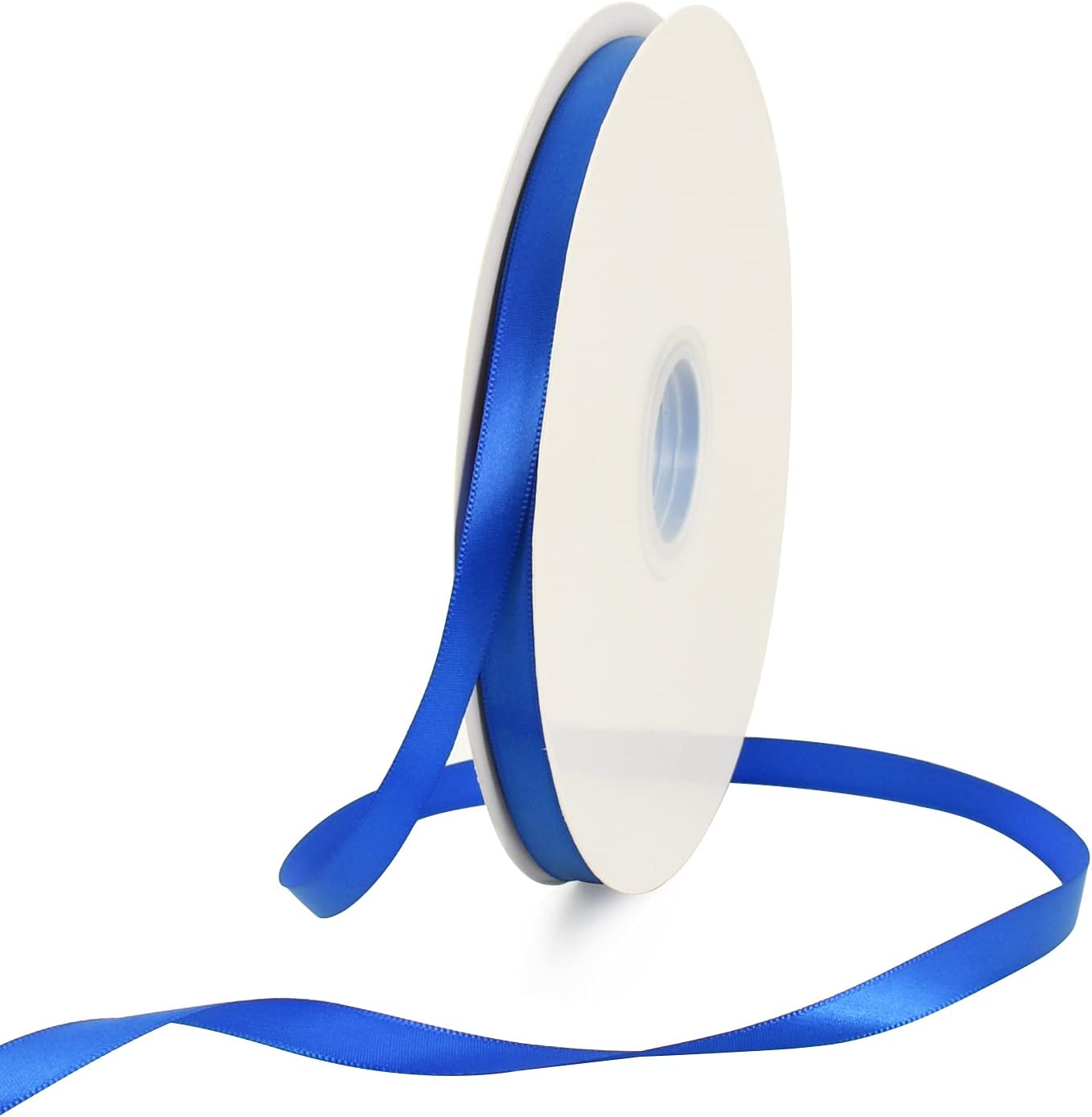 TONIFUL 3/8 Inch x 100yds Royal Blue Satin Ribbon Thin Solid Fabric ...