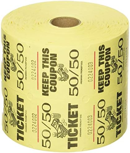 Amazon.com: The Ticket GURU-Large Number Raffle 50/50 TICKETS-2000/ROLL ...