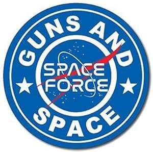 Amazon.com - MAGNET 4x4 inch Round GUNS and SPACE Sticker - trump nasa ...