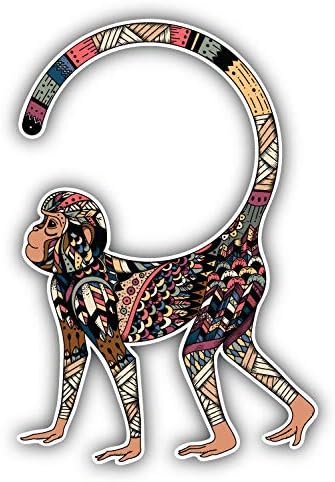 Amazon.com: Cheerful Monkey Window Truck Car Bumper Sticker Decal 3'' x ...