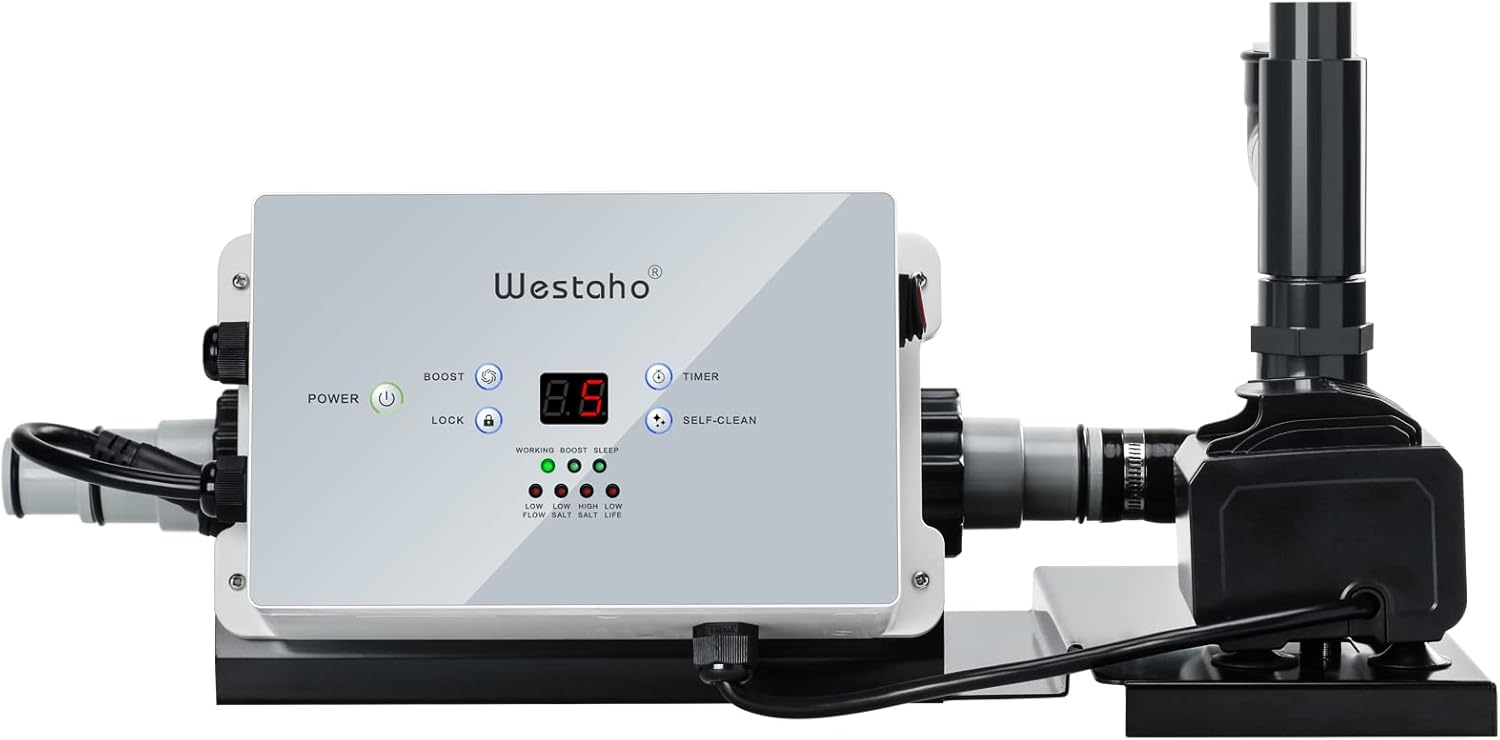 Amazon.com : Salt Chlorine Generator & Pool Pump, Westaho Salt Water ...