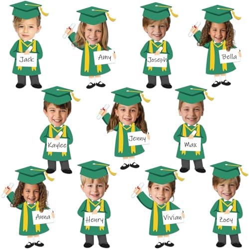 Amazon.com: Qyeahkj 50 Set Graduation Hat Gown Cutout Graduation ...