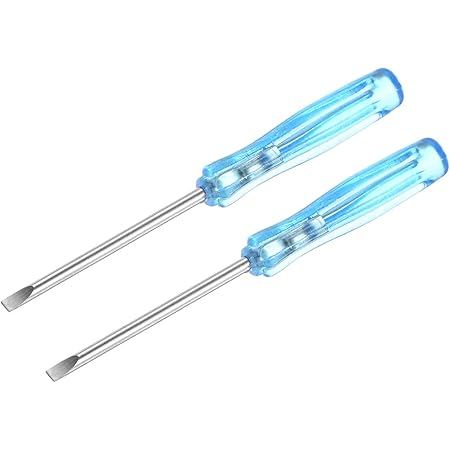 uxcell Mini Slotted Screwdriver, 2.0mm Flat Head 65mm Length for Small Appliances Repair, 2 Pcs ...