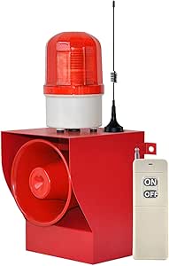 Amazon.com: 500m Remote Control Alarm Siren 130dB Sound Light Alarm ...