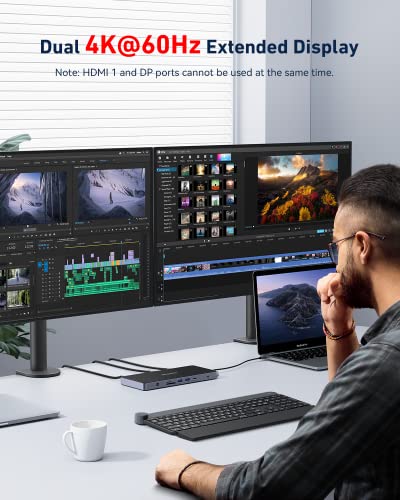 Snapklik.com : USB C Docking Station Dual Monitor For Windows And Mac ...