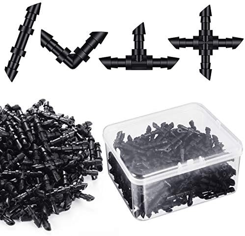 Amazon.com : Leriton 100 Pcs Drip Irrigation 1/4" Tubing Mounting Clips ...
