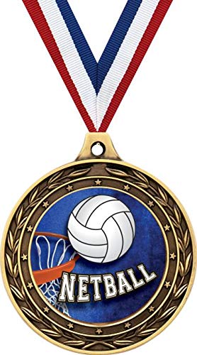 Buy Netball Gold Duo Medal, 3" Netball Prizes, Kids Netball Trophy ...