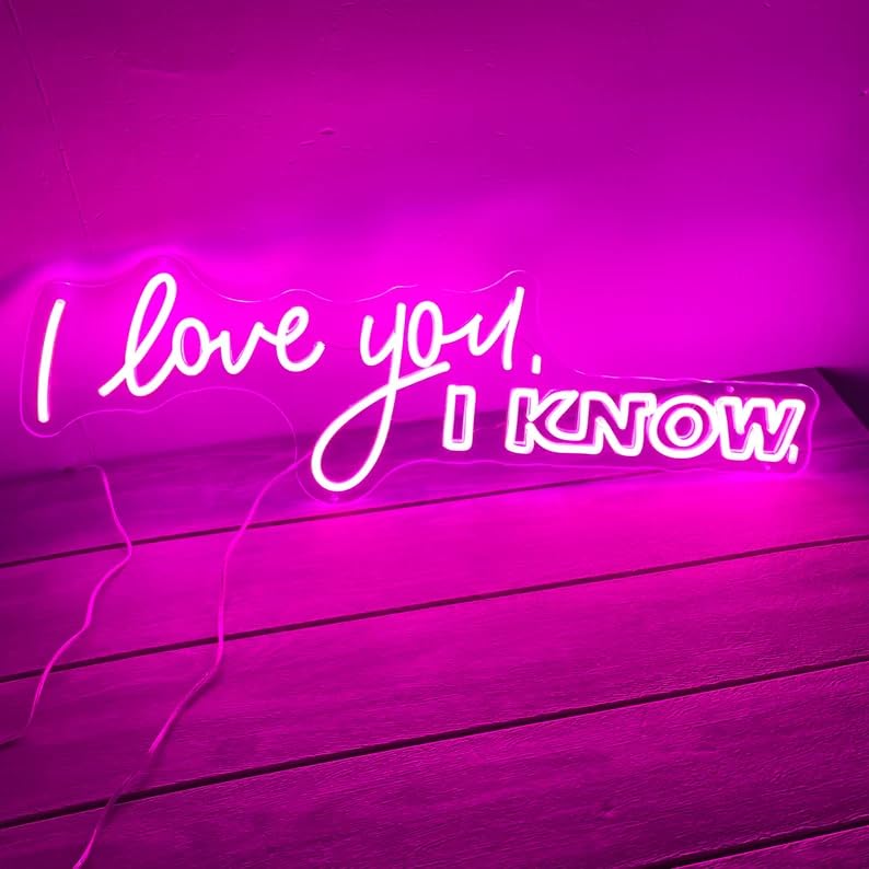 Custom I Love You I Know Logo Neon Sign, LED Neon Light Flex ...