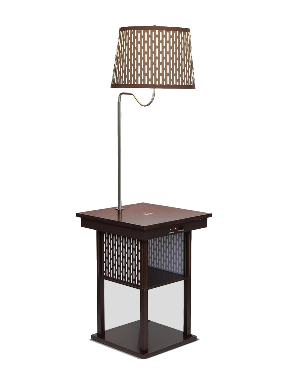 Brightech Madison Side Table with Lamp Combo, Desk Lamp with Wireless ...