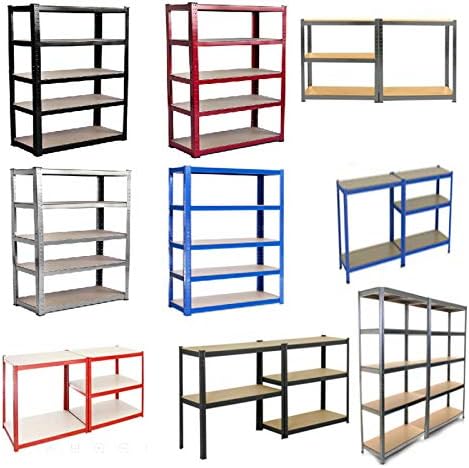 Q-Rax 5 Tier Blue Racking Bay Unit Heavy Duty Steel Metal 200kg ...