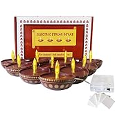 Amazon.com: Diwali Gifts Electronic LED Diyas - Lotus Shaped Diya ...