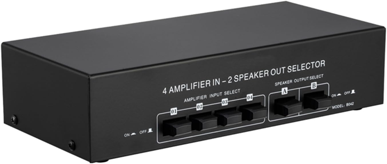 Amazon.com: 4 in 2 Out Amplifier Passive Switch Selector Speaker Splitter Stereo Switcher Box ...