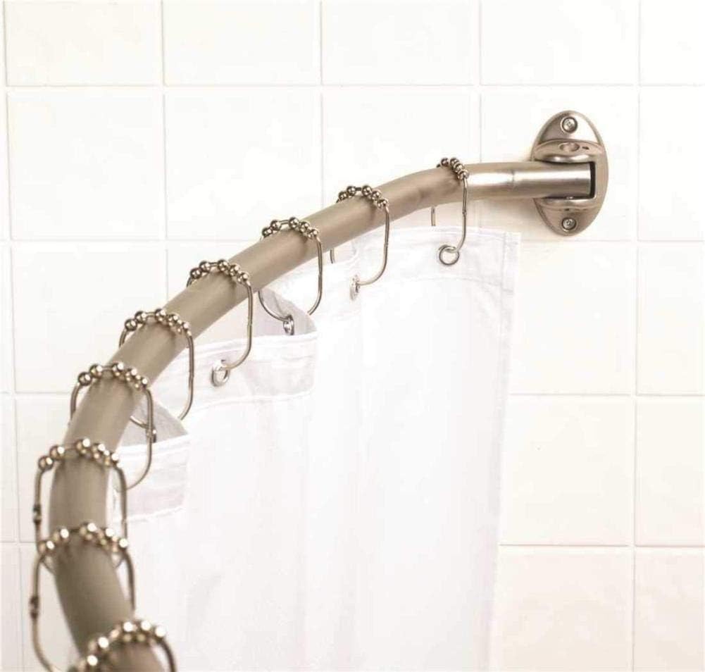 Amazon.com: Premier 35607BNIL Adjustable Curved Shower Rod Exposed ...