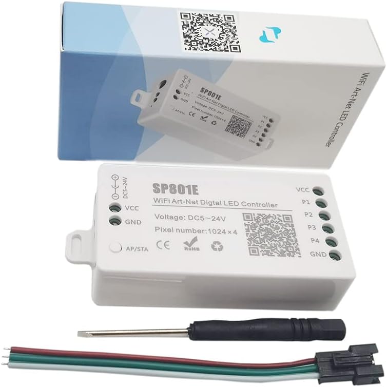 SP801E WiFi Art-Net Magic LED Controlador LED Matriz Panel Módulo ...