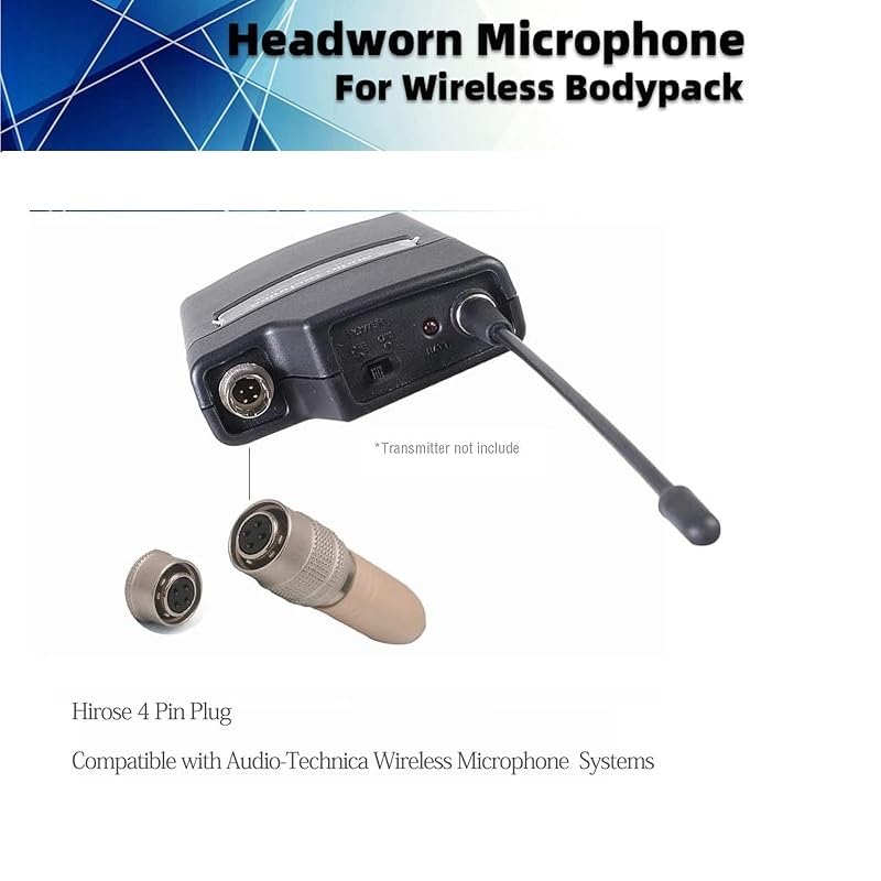 Shure Sm Headset Replacement Headset Mic - Hirose 4-Pin Omnidirectional ...
