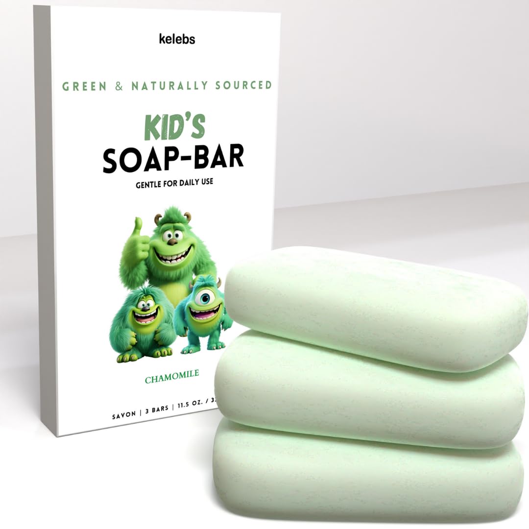 Amazon.com : KELEBS Hypoallergenic Kids Soap Bar 3-Pack - Organic ...