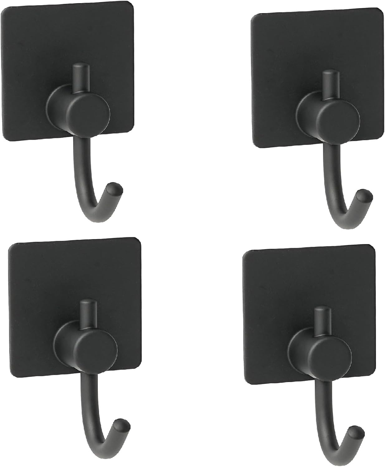 4 Pack Self Adhesive Hooks, Stick On Hooks Heavy Duty, Wall and Door ...
