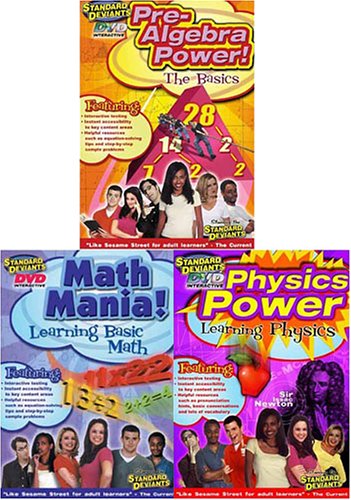Amazon.com: The Standard Deviants - Math Mania/Physics Power (Learn Physics)/Pre-Algebra Power ...