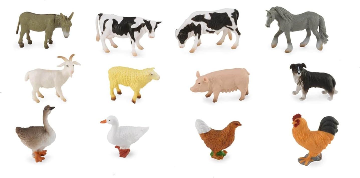 CollectA farm animals 12-piece : Amazon.co.uk: Toys & Games