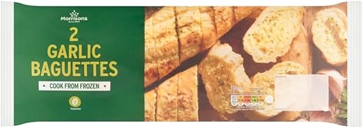 Morrisons Garlic & Parsley Baguette 2 Pack 338g (Frozen) : Amazon.co.uk ...