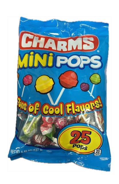 Amazon.com : Charms Mini Pops Variety Pack- 25 Pops 4.49oz : Grocery ...