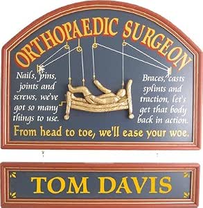 Amazon.com: Orthopaedic Surgeon Sign with Personalized Nameboard : Home ...