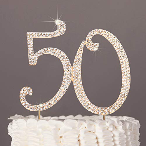 50 cake topper gold. Darice VL350NUM Mirror Acrylic Number 50-Cake Topper