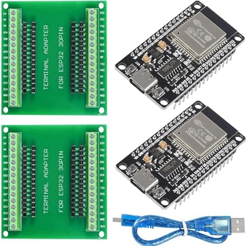 DUBEUYEW 2pcs Type-C USB ESP32S ESP32 CH340 30Pin Development Board 2 ...