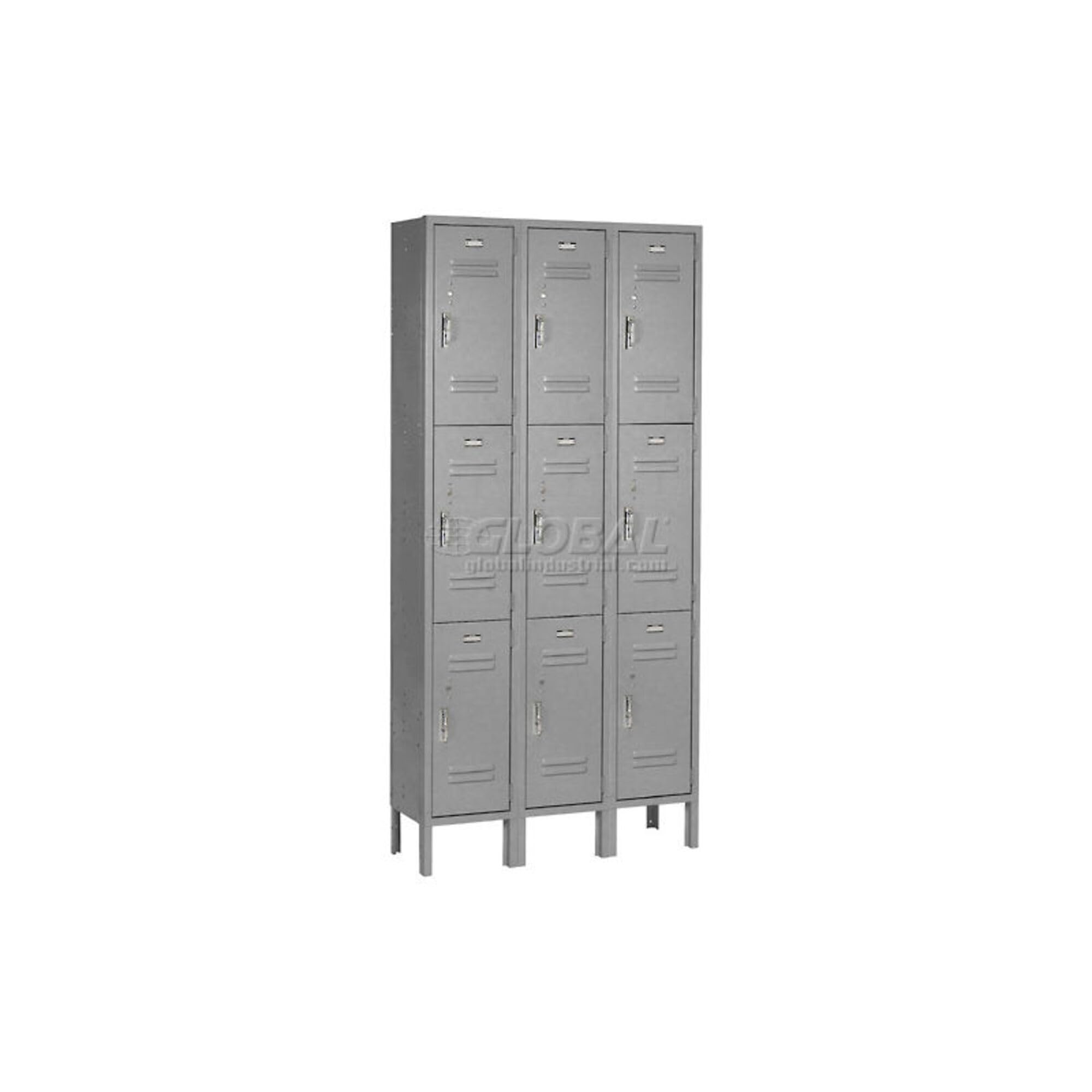 Amazon.com : Global Industrial 3 Tier Locker, 12 X 15 X 24, 9 Door ...