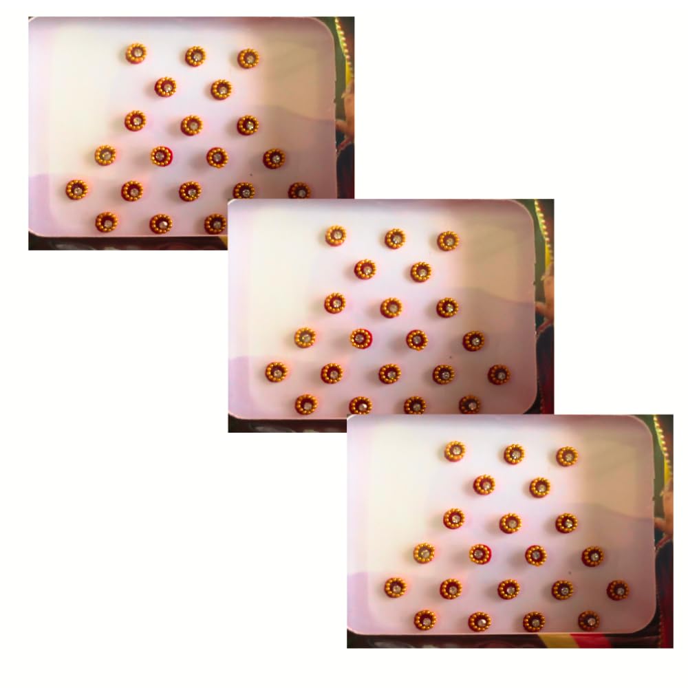 SK - Small Round Shape Maroon Colour Stone Bindi for Ladies Girls and ...