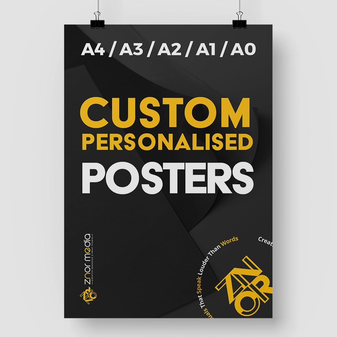 ZNOR Personalised Posters Add Your Own Custom Photo/Logo/Text Banner ...
