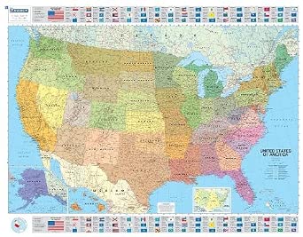 Michelin Map USA Political 14761 (p, Rolled) (Maps/Wall (Michelin ...